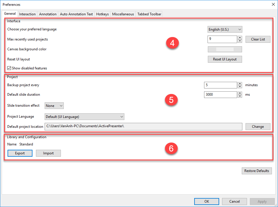Setting Up Global Preferences and Project Settings - Atomi Systems, Inc.