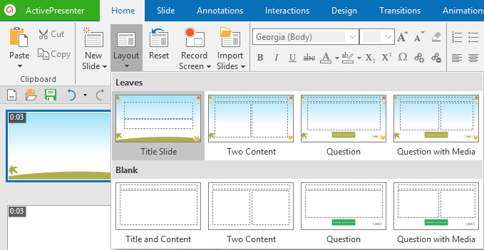 Use Slide Masters in ActivePresenter 7