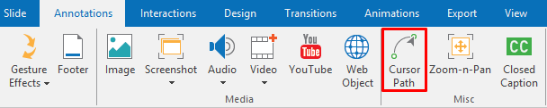 Adding Cursor Paths Activepresenter 7