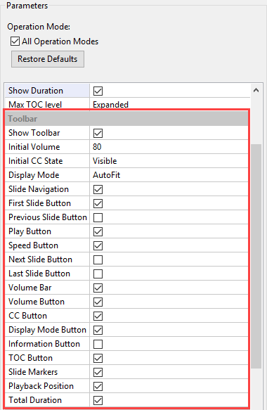 Customizing HTML5 Player Skin - ActivePresenter 7 HTML5 Player Settings