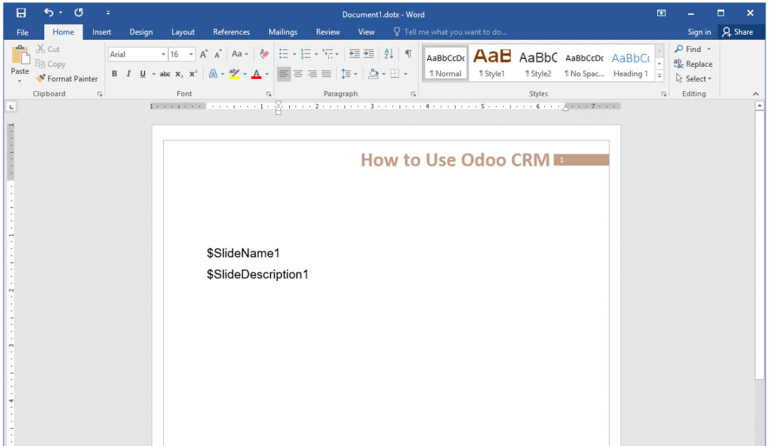 Creating and Using a Custom Word Template in ActivePresenter 7