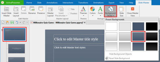 Creating eLearning Games 02: Millionaire Quiz - ActivePresenter 7