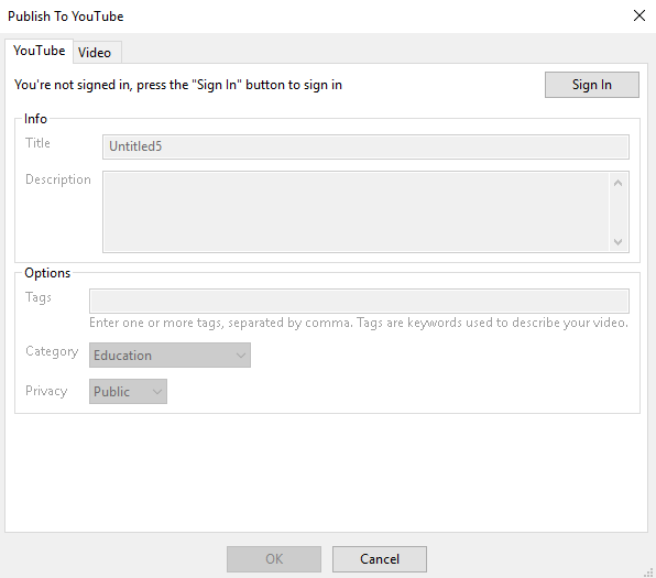 Publishing Video to YouTube - ActivePresenter 7