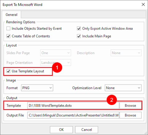 Create and Use a Custom Word Template in ActivePresenter 8