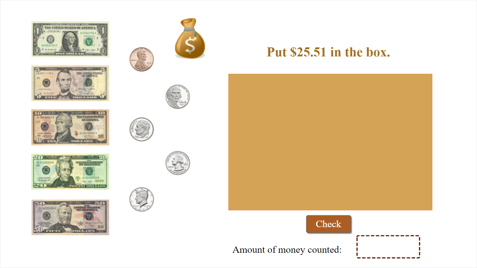 Create Counting Money Game Using Number Variables