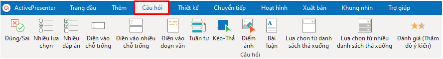 Các Dạng Câu Hỏi eLearning Tạo Bằng ActivePresenter