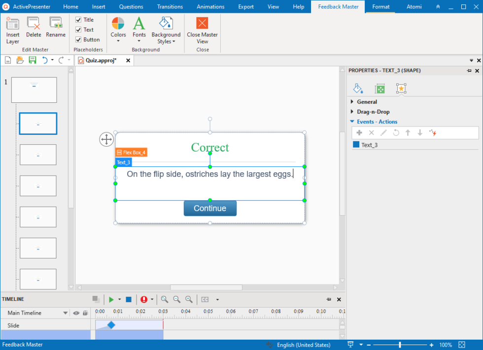 How to Create a True or False Quiz in ActivePresenter 9