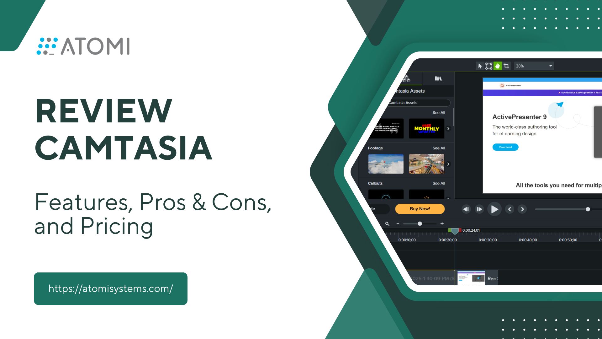 Review Camtasia: Features, Pros & Cons and Pricing - Atomi Systems, Inc.