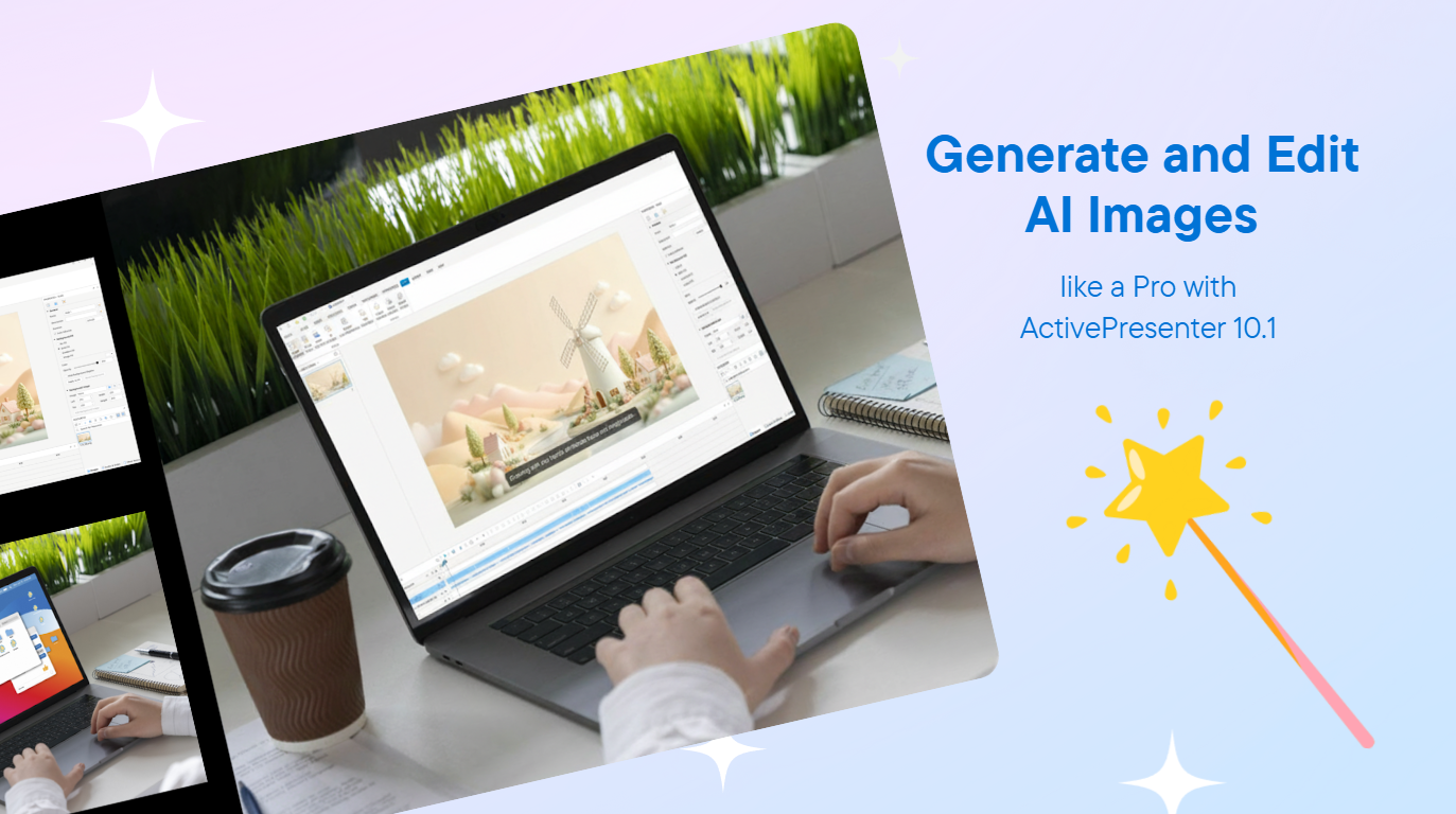Generate and Edit AI Images in ActivePresenter 10.1. Practical Use Cases Included