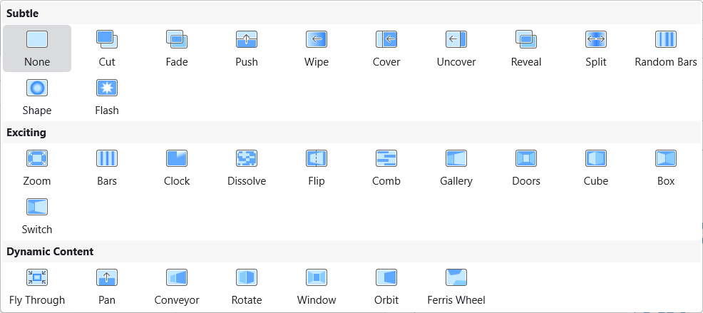 Transitions and Object Animations in ActivePresenter 10.5
